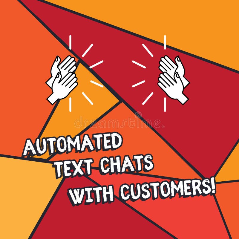 Word Writing Text Automated Text Chats with Customers. Business Concept ...