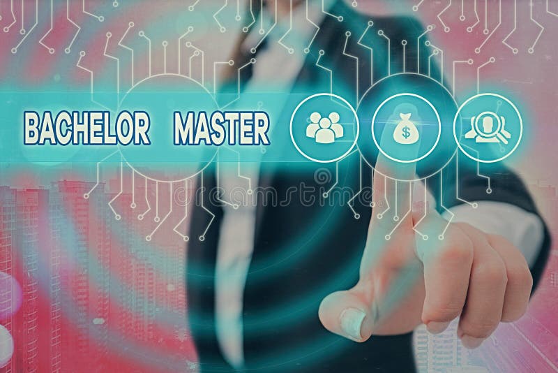 Word Writing Text Bachelor Master. Business Concept for an Advanced ...