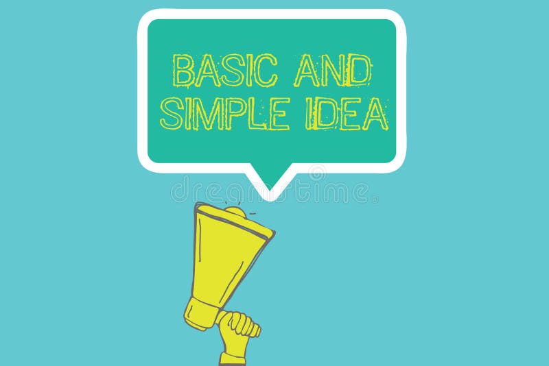 Word Writing Text Basic and Simple Idea. Business Concept for Plain ...