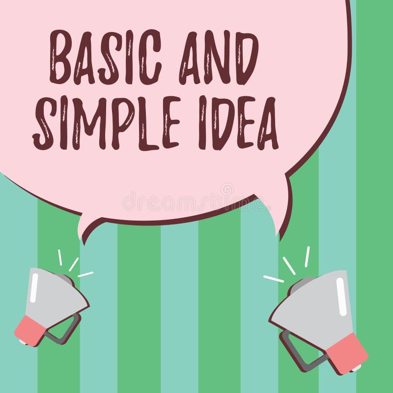Word Writing Text Basic and Simple Idea. Business Concept for Plain ...