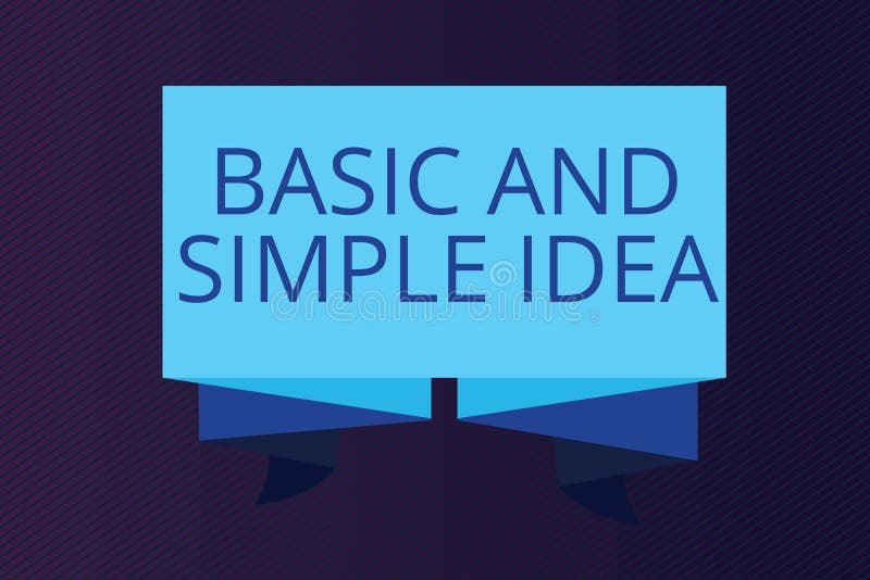 Word Writing Text Basic and Simple Idea. Business Concept for Plain ...