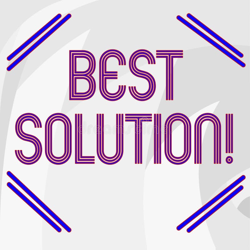Word Writing Text Best Solution. Business Concept for Alternative or ...
