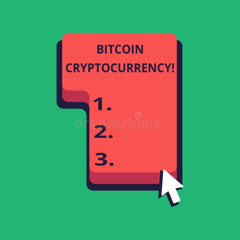 Word Writing Text Bitcoin Cryptocurrency. Business Concept for Digital ...