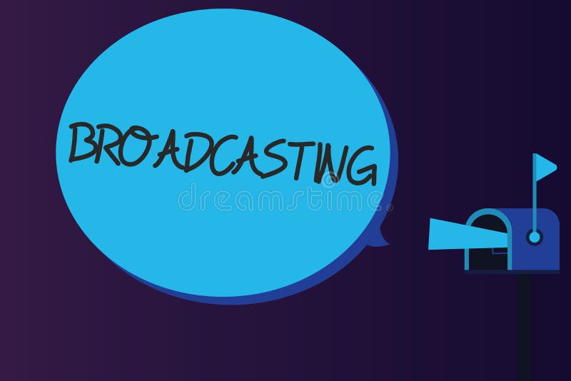 Word Writing Text Broadcasting. Business Concept for Transmit Program ...