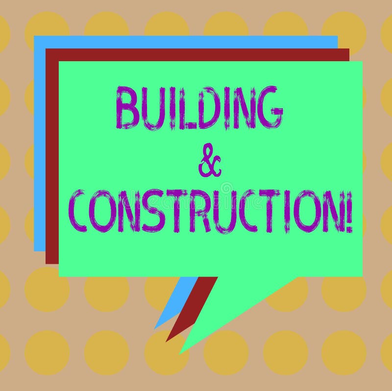 Word Writing Text Building and Construction. Business Concept for the ...