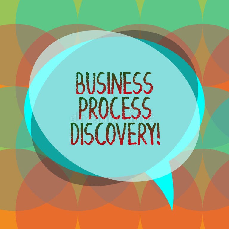 Word Writing Text Business Process Discovery. Business Concept for Collection of Techniques and ...