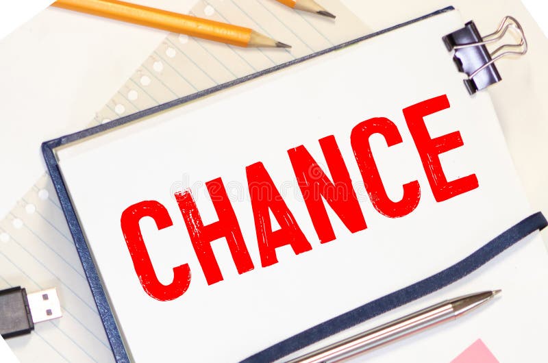 Word Writing Text CHANCE with Office Tools and Chart. Quickly Ready ...