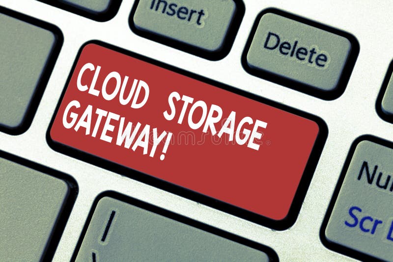 Word Writing Text Cloud Storage Gateway. Business Concept for Server ...