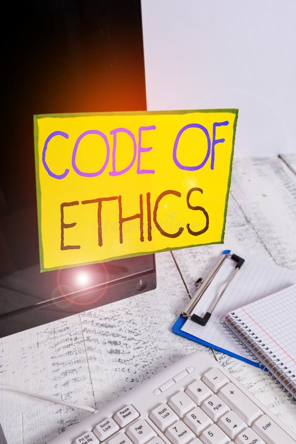 Word Writing Text Code of Ethics. Business Concept for Basic Guide for ...
