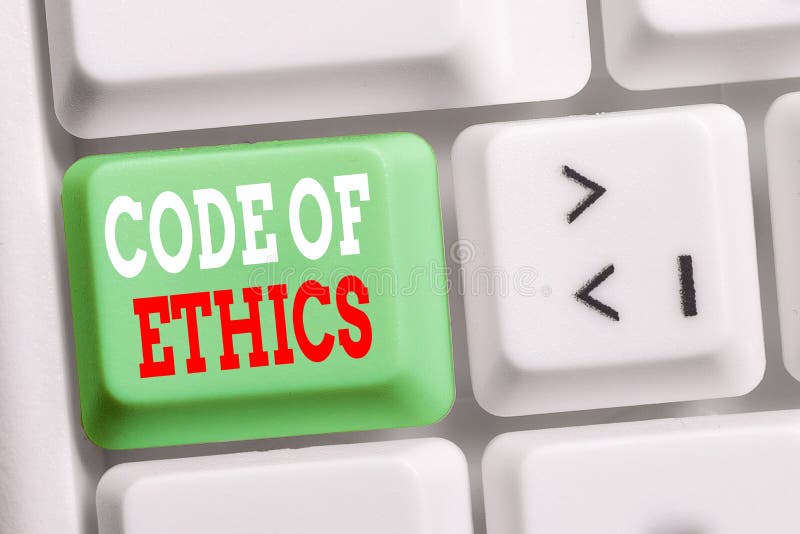 Word Writing Text Code of Ethics. Business Concept for Basic Guide for ...