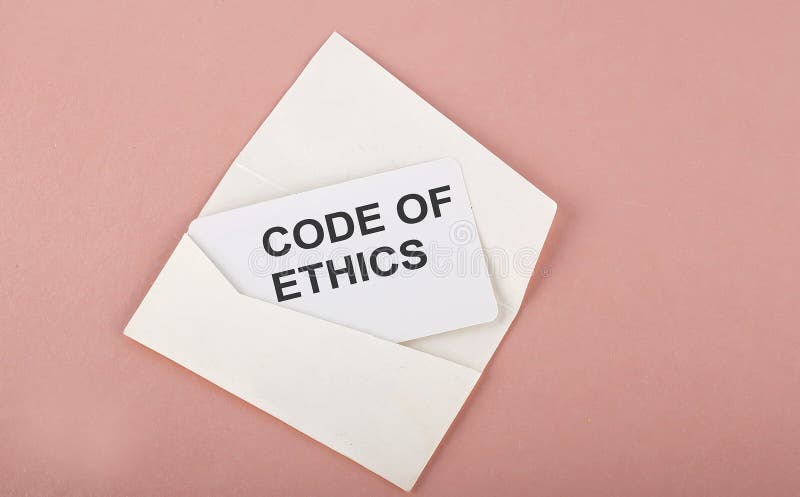 Code of Ethics Written on a White Page with Office Tools Stock Photo ...