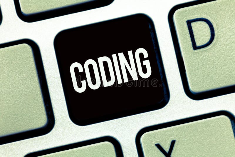 Word Writing Text Coding Business Concept For Assigning Code To Something For Classification