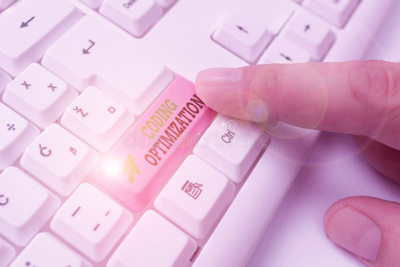Word Writing Text Coding Optimization Business Concept For Method Of Code Modification To