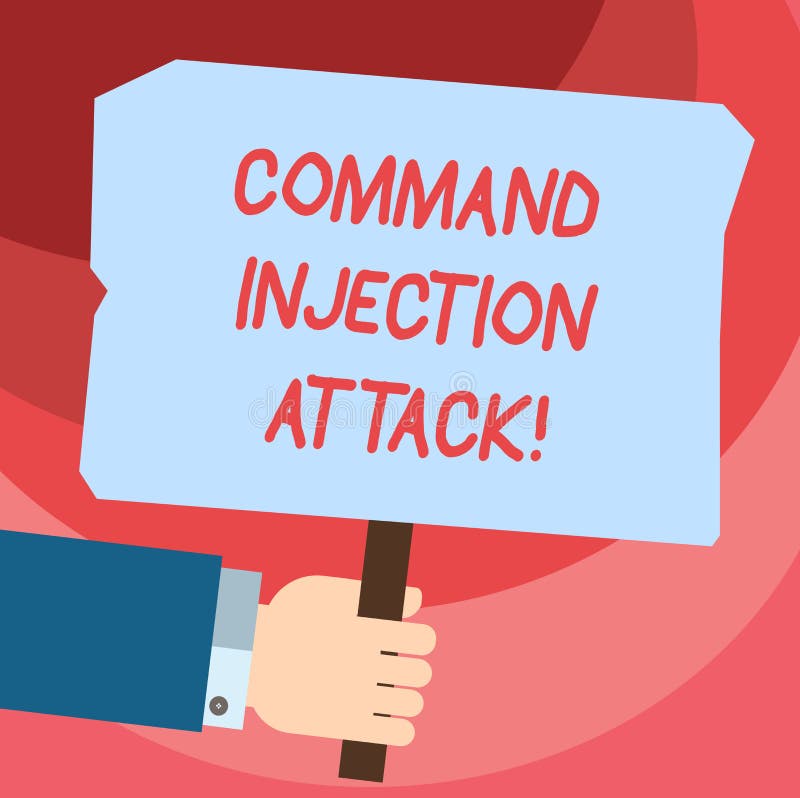 Word Writing Text Comanalysisd Injection Attack Business Concept For Execution Of Arbitrary