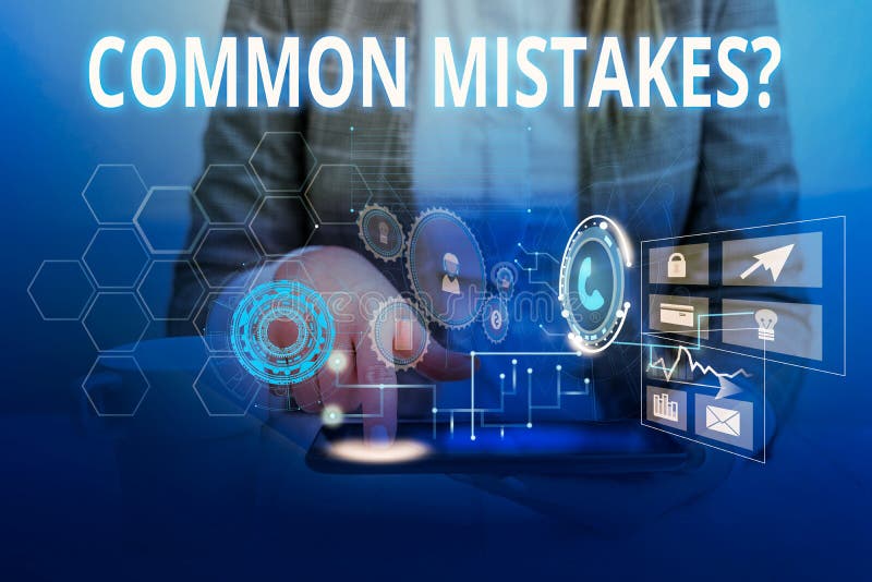 Word Writing Text Common Mistakes Question. Business Concept for Repeat ...