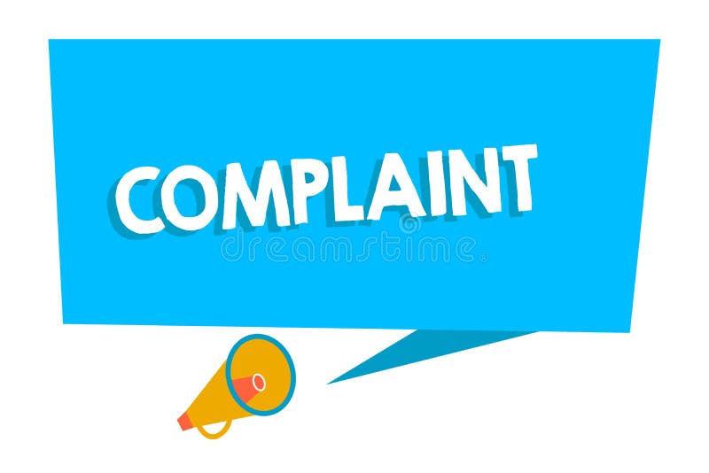 The Text Complaint Appearing Behind Stock Photo - Image of office ...