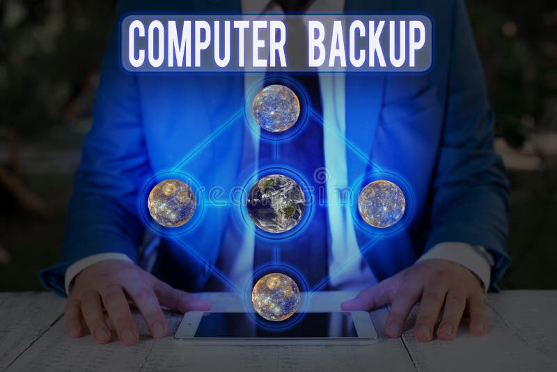 Man computer backup stock image. Image of table, safety - 83423561