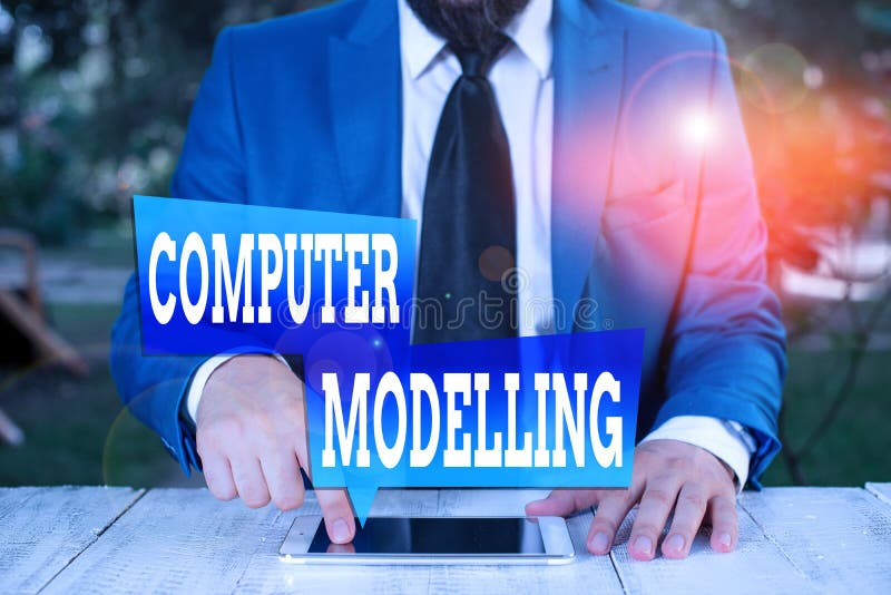Word Writing Text Computer Modelling. Business Concept for Using a ...