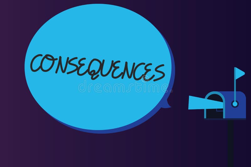 Word Writing Text Consequences. Business Concept for Effect Result or ...