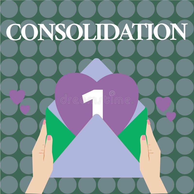 Word Writing Text Consolidation. Business Concept for Action or Process ...