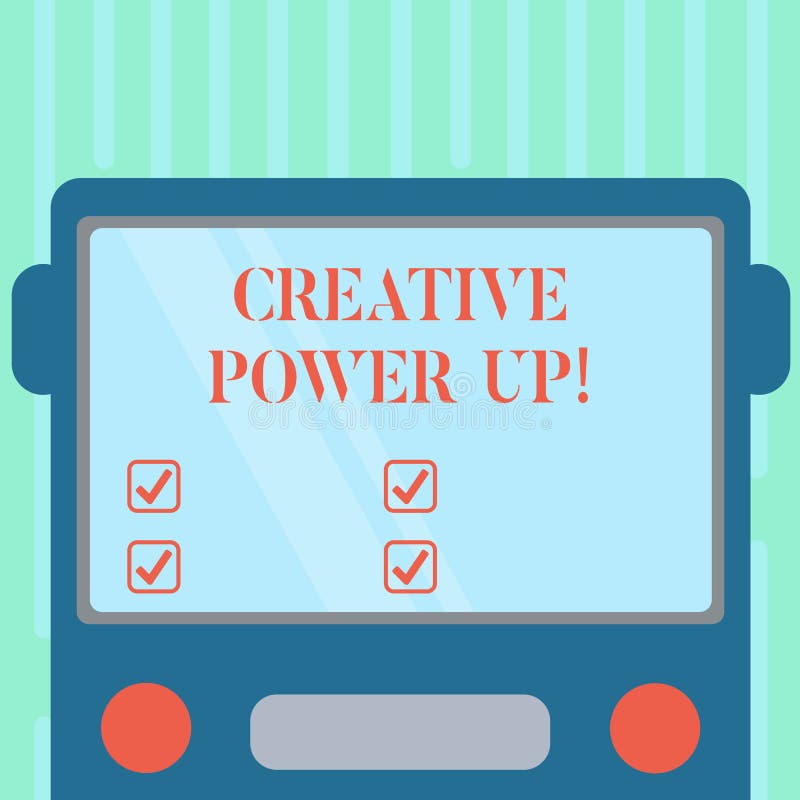 Word Writing Text Creative Power Up. Business Concept for Characterized ...