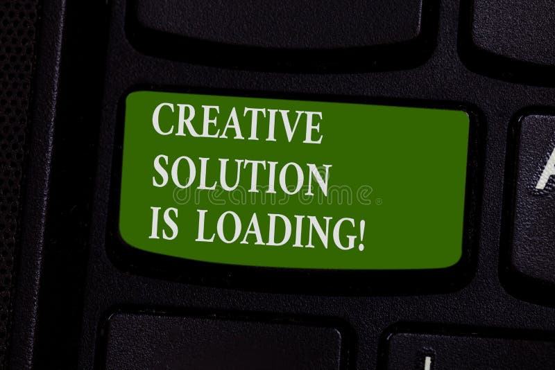 Word Writing Text Creative Solution is Loading. Business Concept for ...