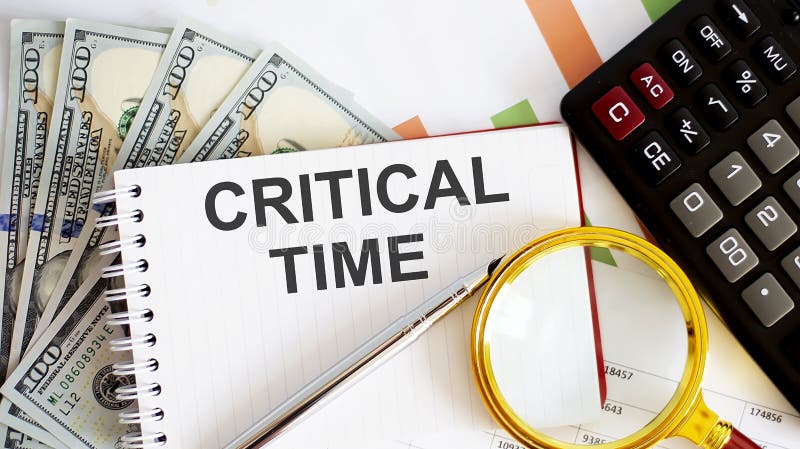 Word Writing Text CRITICAL TIME . Business Concept with Chart, Dollars ...