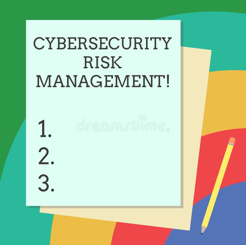 Word Writing Text Cybersecurity Risk Management. Business Concept for ...
