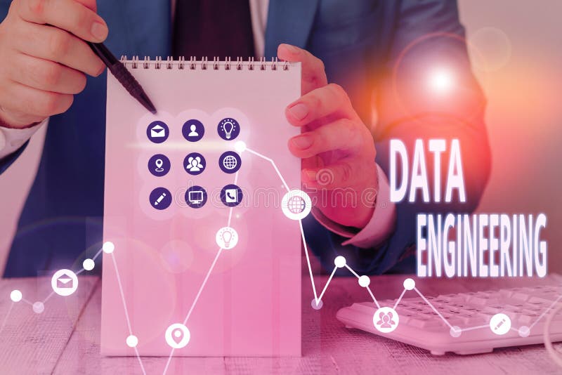 Word Writing Text Data Engineering. Business Concept for Data Science ...