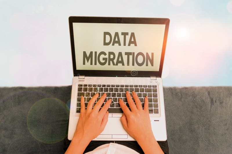Word Writing Text Data Migration. Business Concept for Process of ...