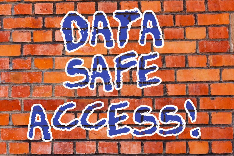 Word Writing Text Data Safe Access. Business Concept for Protective ...