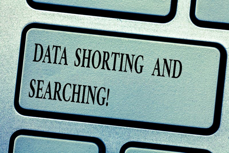 Word Writing Text Data Shorting and Searching. Business Concept for ...