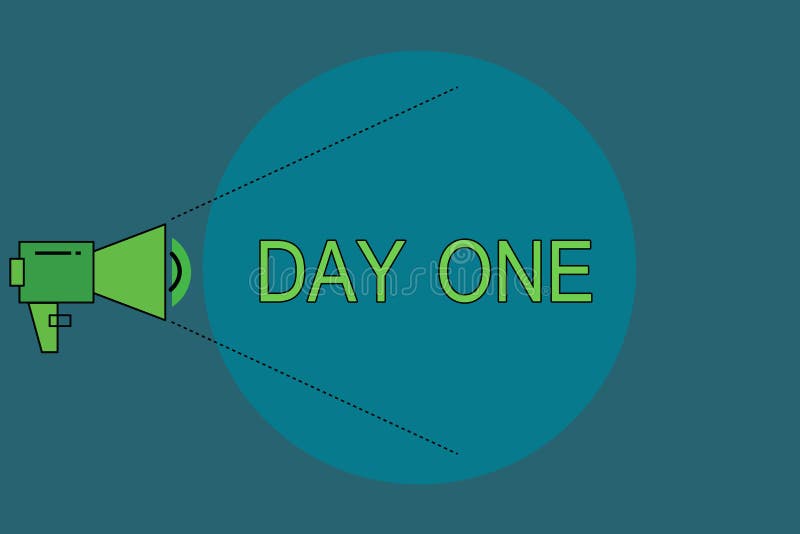 Word Writing Text Day One. Business Concept for Start Moment First Step ...