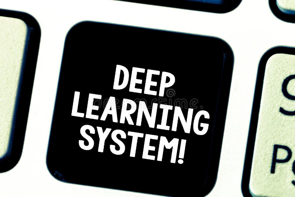 Word Writing Text Deep Learning System. Business Concept for Collection ...