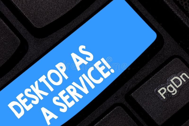 Word Writing Text Desktop As a Service. Business Concept for DAAS Cloud ...