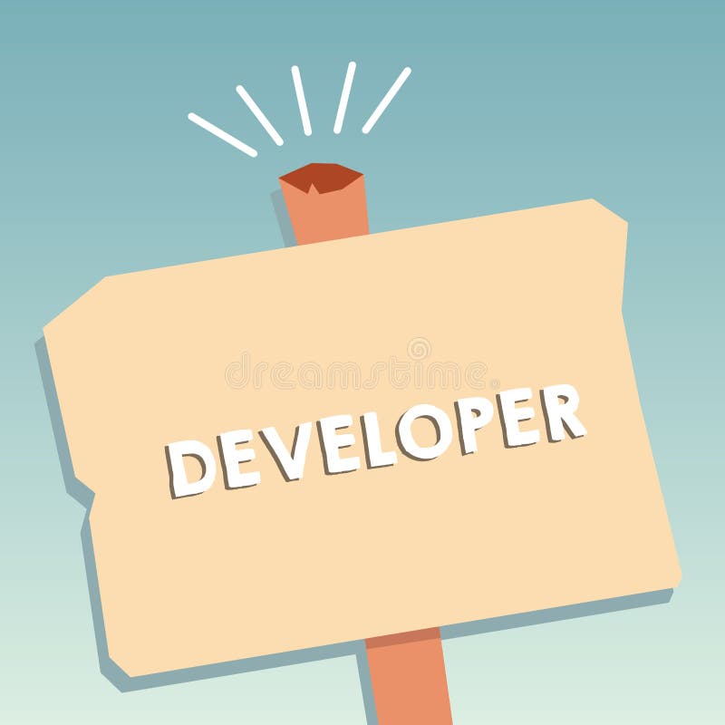 Word DEVELOPER From The Blocks Of The Constructor Stock Vector ...