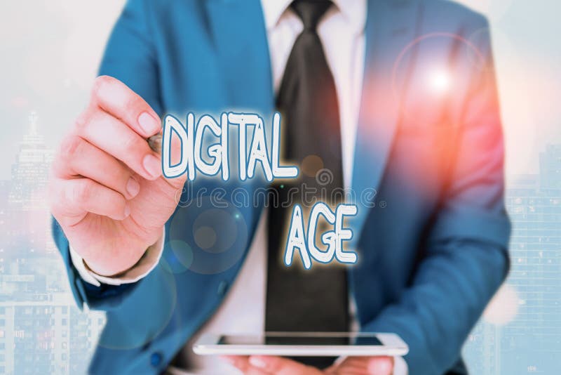 Word Writing Text Digital Age. Business Concept for Introduction of the ...