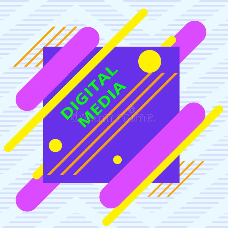 Word Writing Text Digital Media. Business Concept for Digitized Content ...