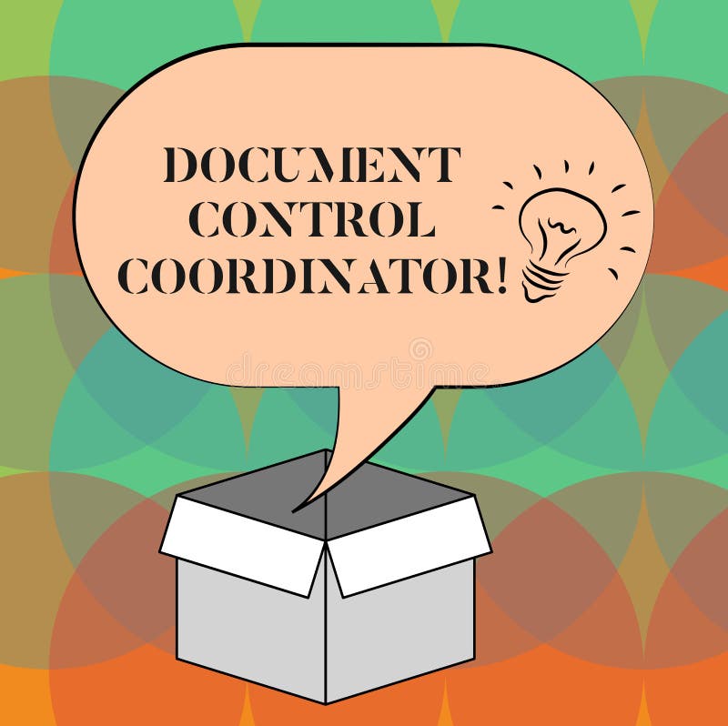 Word Writing Text Document Control Coordinator. Business Concept for ...
