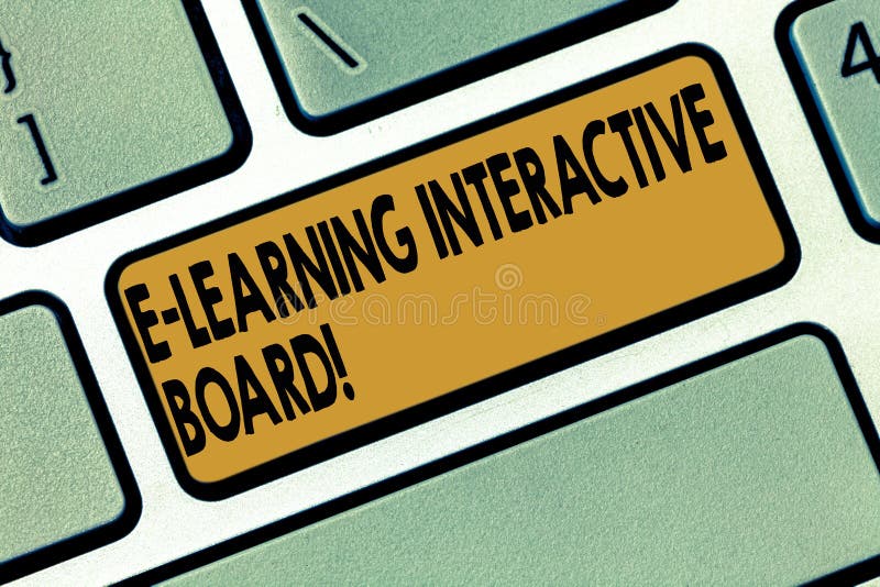 Word Writing Text E Learning Interactive Board. Business Concept for ...