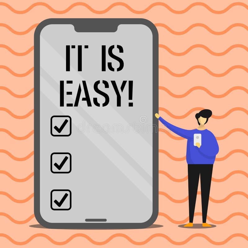 Word Writing Text it is Easy. Business Concept for Clear Simple Not ...