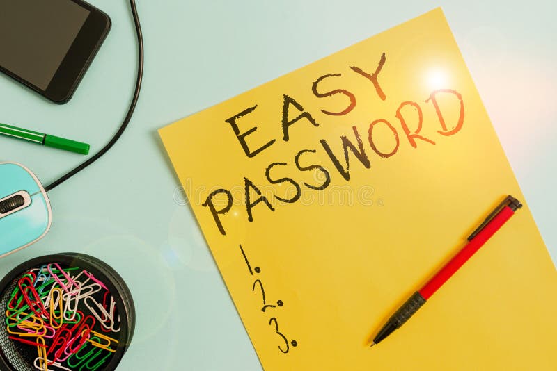 Word Writing Text Easy Password. Business Concept for Easy Code that ...