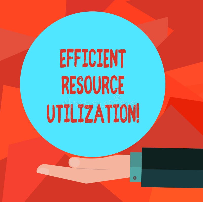 Word Writing Text Efficient Resource Utilization Business Concept For