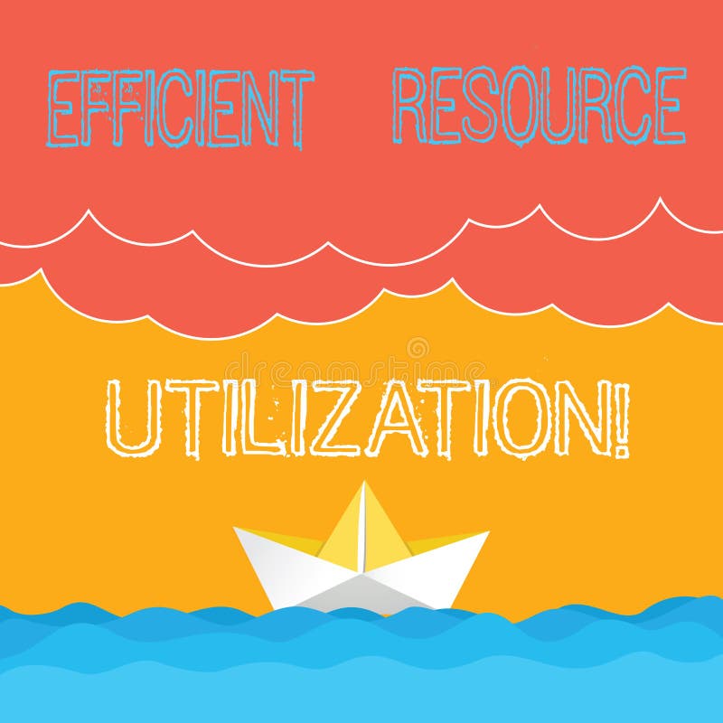 Word Writing Text Efficient Resource Utilization. Business Concept for ...