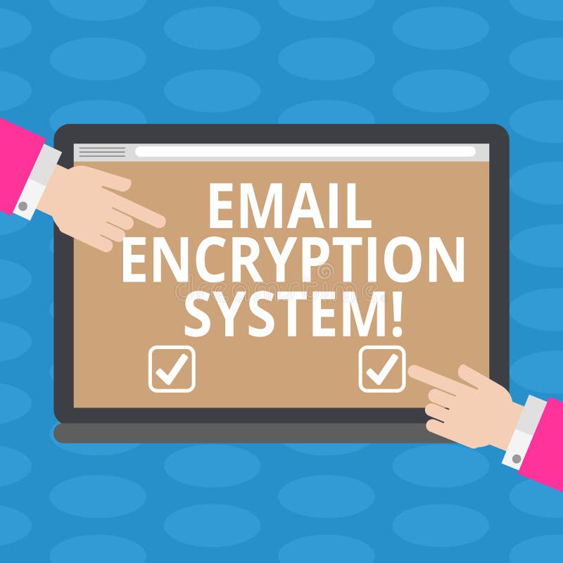 Word Writing Text Email Encryption System. Business Concept for ...