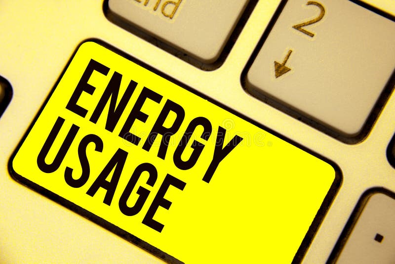 Word Writing Text Energy Usage. Business Concept for Amount of Energy ...