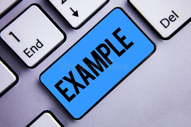 Word Writing Text Example. Business Concept for Illustration Sample ...