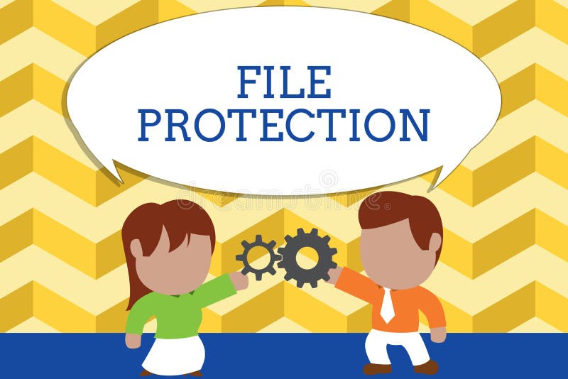 Word Writing Text File Protection. Business Concept for Preventing ...