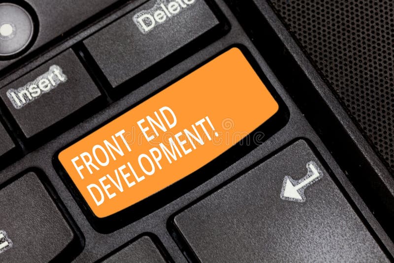 Word Writing Text Front End Development Business Concept For Altering Data To Graphical