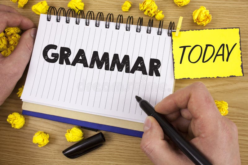 Word Writing Text Grammar. Business Concept for System and Structure of ...